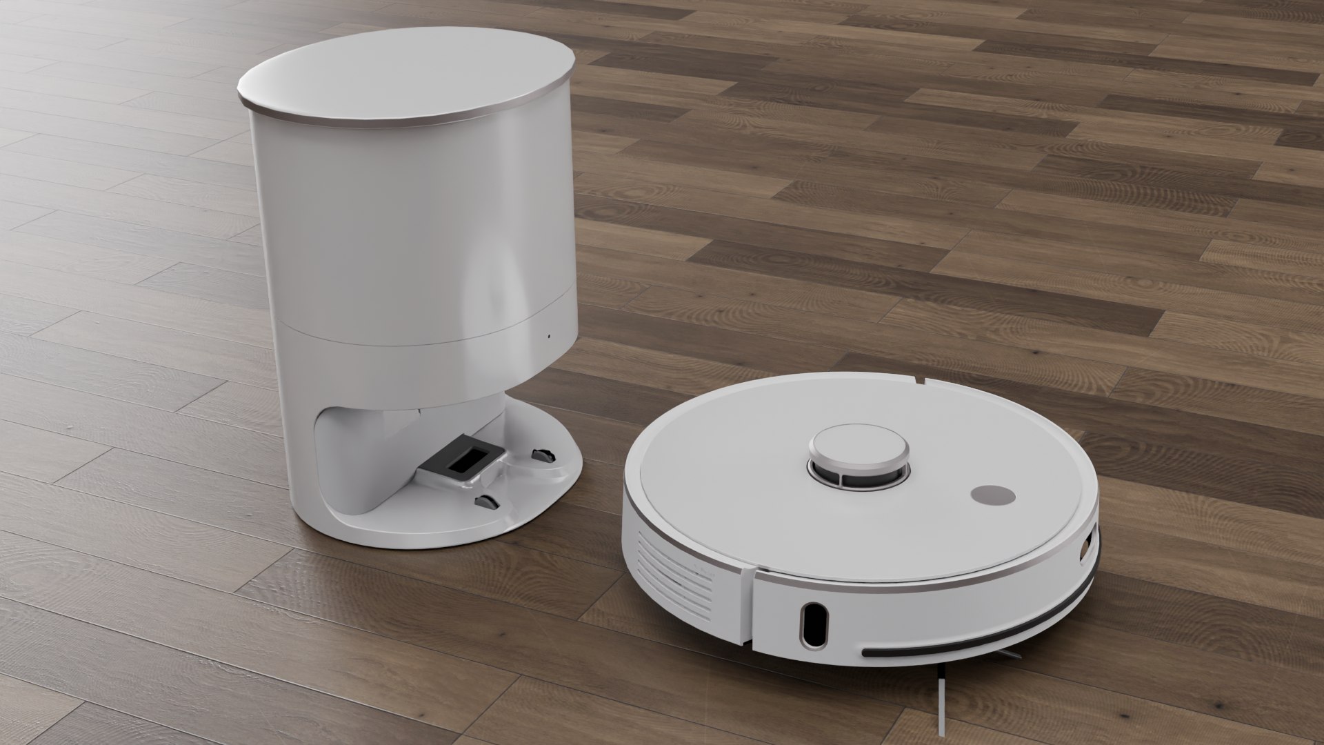 3D Robot Vacuum With Automatic Cleaning Base High Poly - TurboSquid 2163154