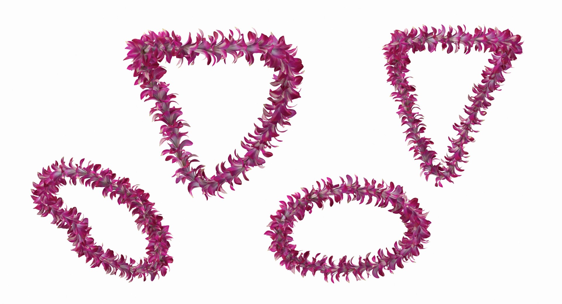 3d hawaiian leis model
