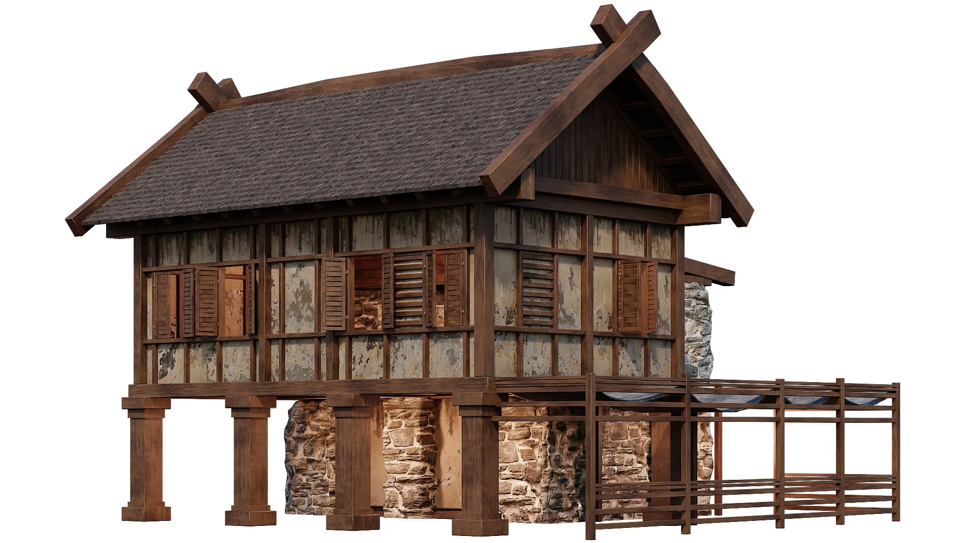 57-58-59-60 - Medieval Houses Model - TurboSquid 2028092