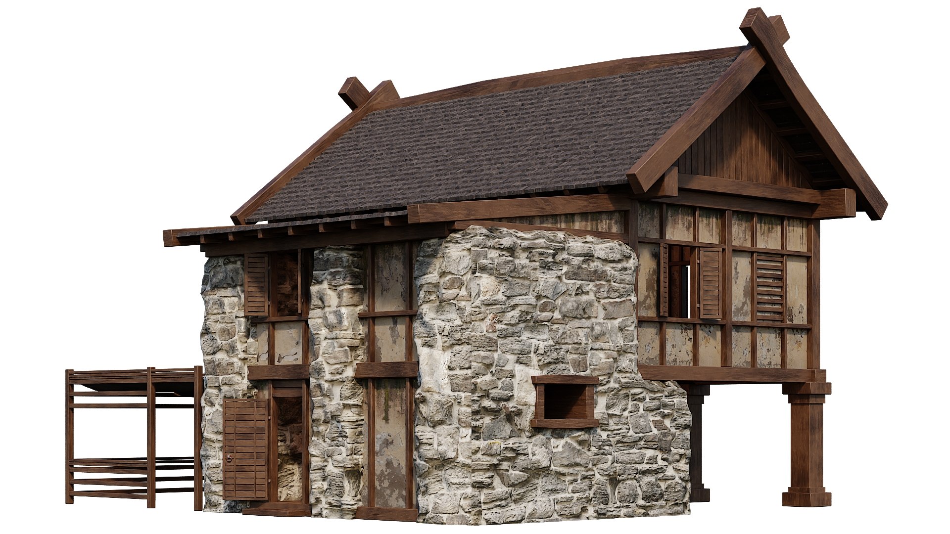 57-58-59-60 - Medieval Houses Model - TurboSquid 2028092