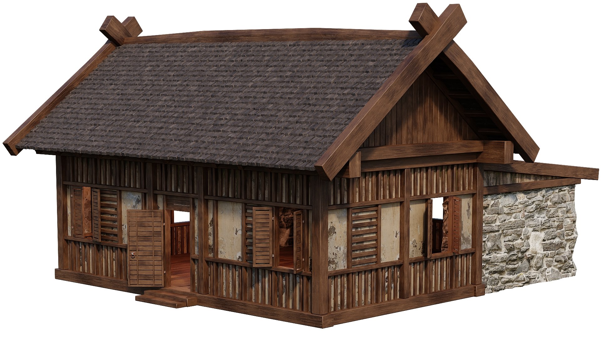 57-58-59-60 - Medieval Houses Model - TurboSquid 2028092