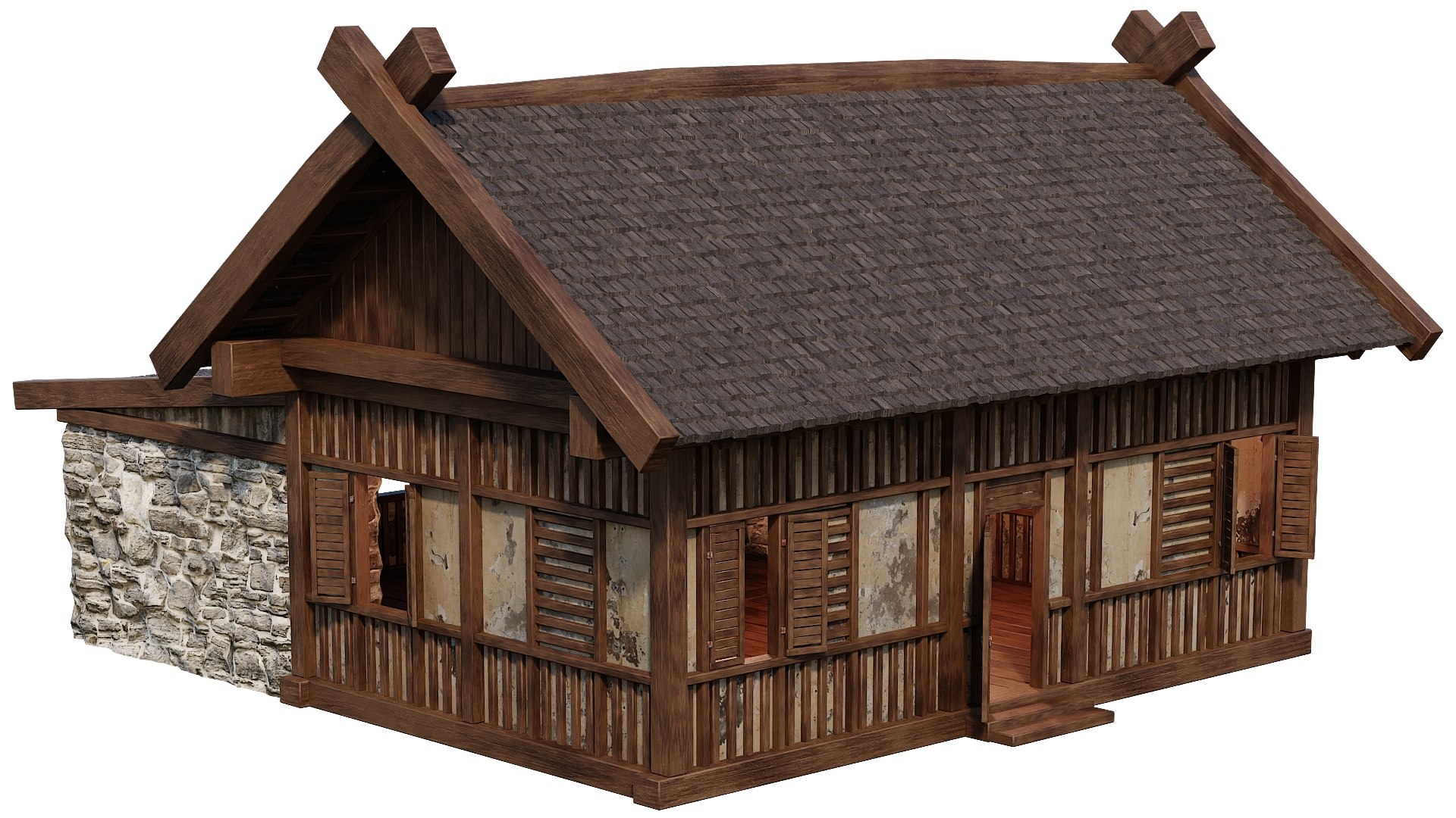 57-58-59-60 - Medieval Houses Model - TurboSquid 2028092