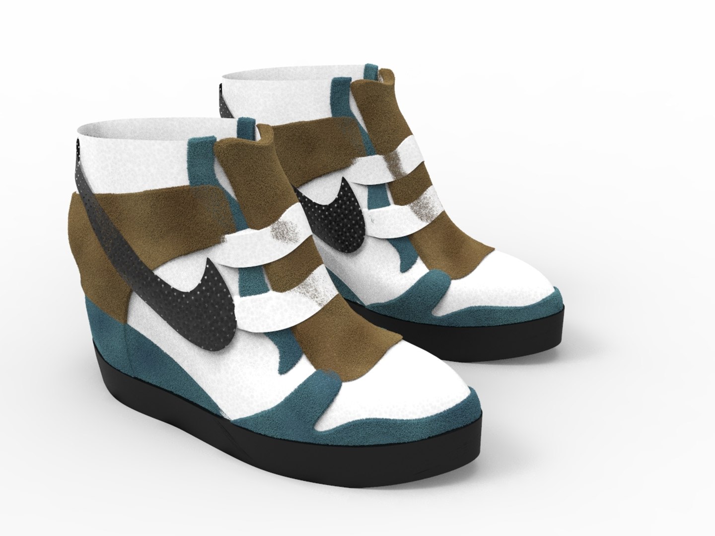 3D Nike Sneakers Tall Model - TurboSquid 1580408