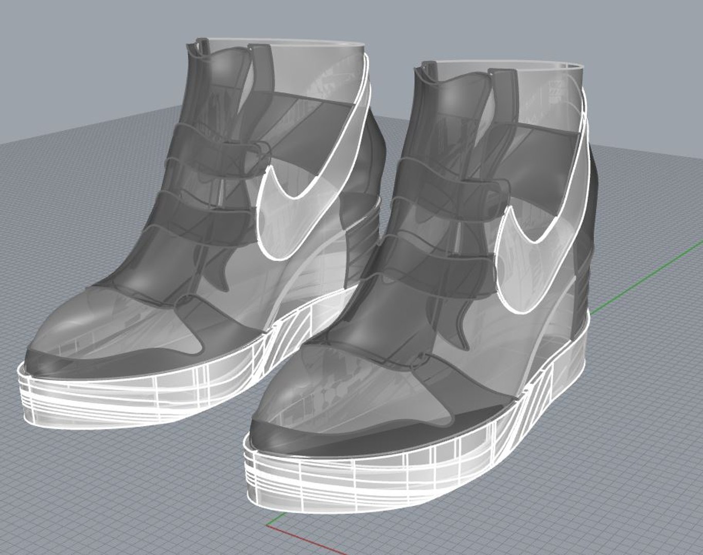 3D Nike Sneakers Tall Model - TurboSquid 1580408