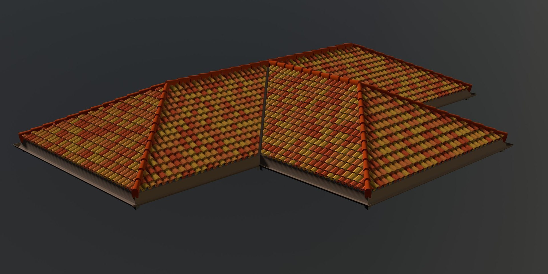 Hip Roof With Clay Tiles 3D Model - TurboSquid 2085240