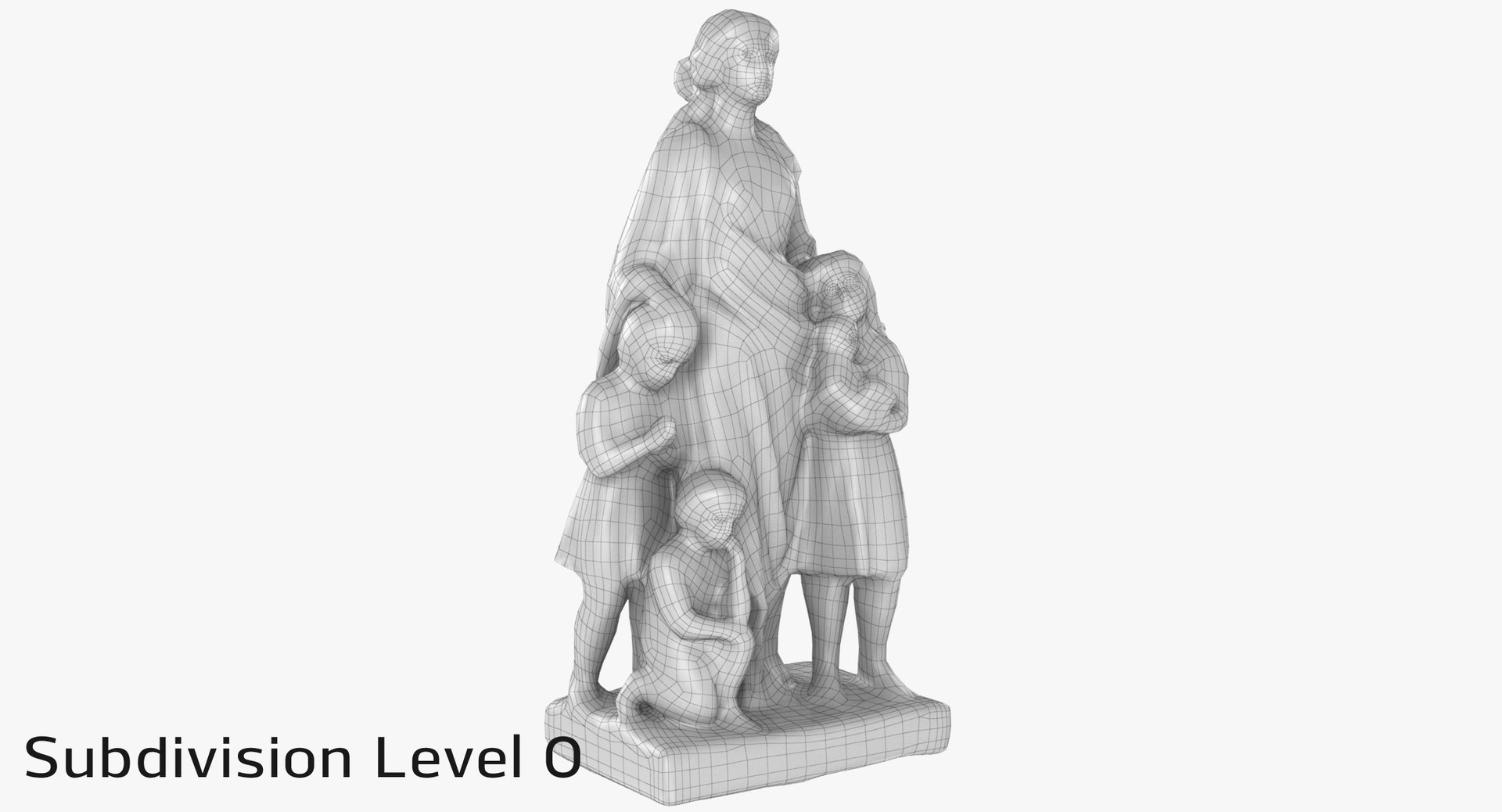 3D model woman kids statue - TurboSquid 1452321