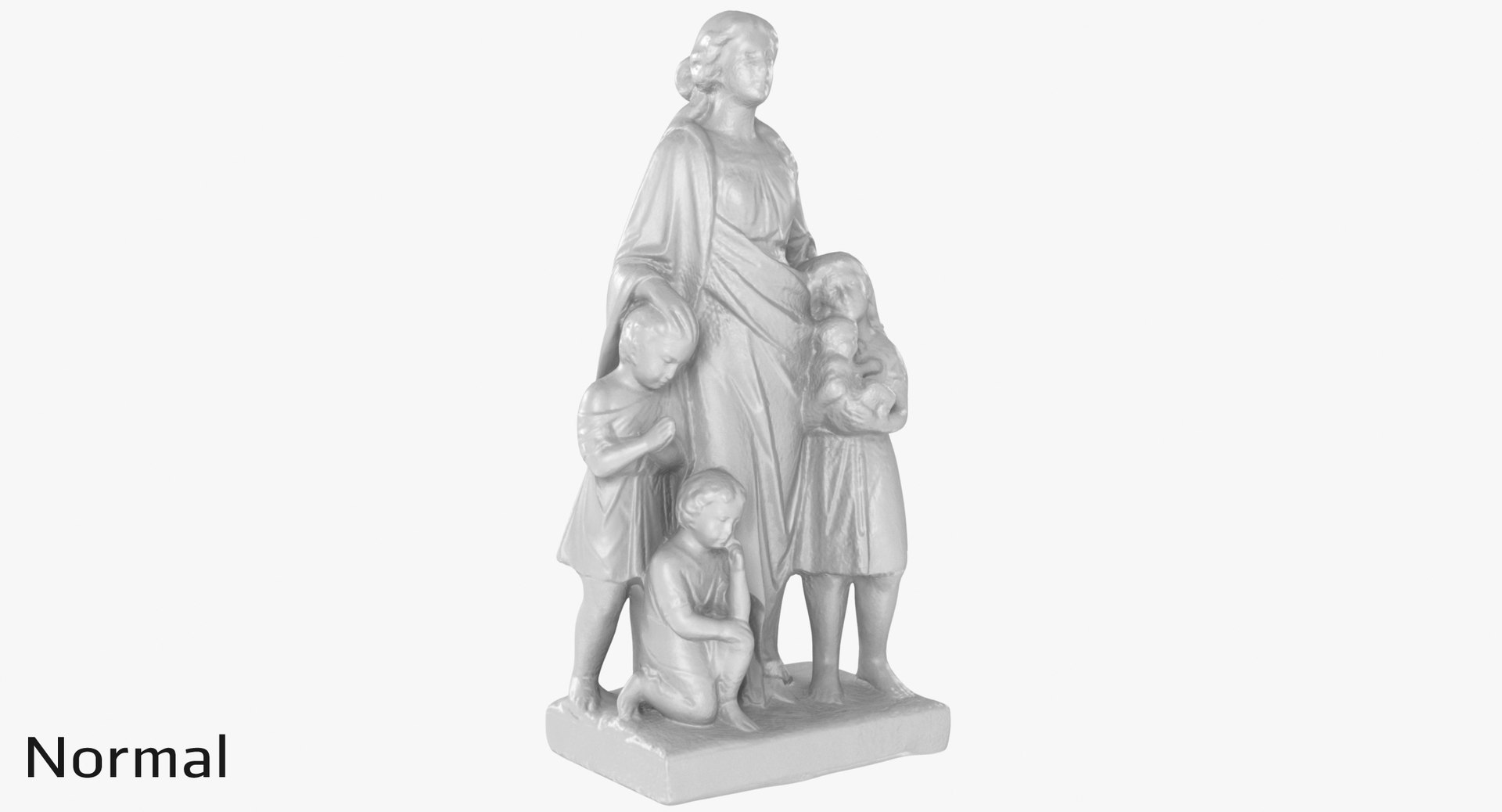 3D model woman kids statue - TurboSquid 1452321