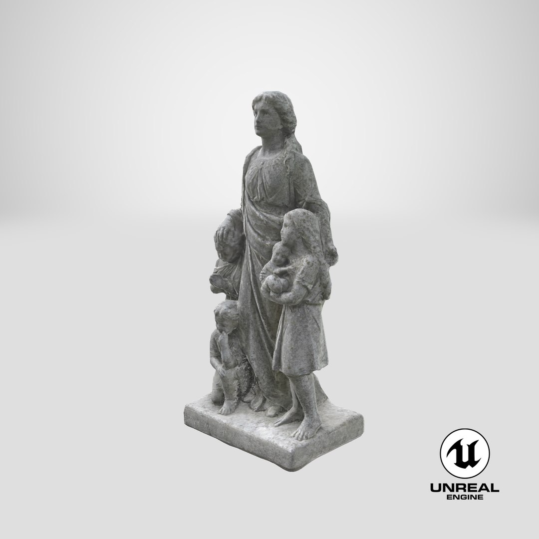 3D model woman kids statue - TurboSquid 1452321