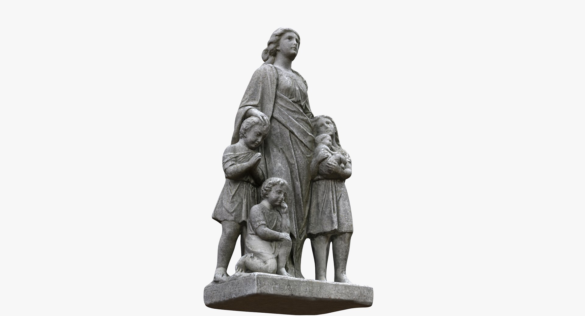 3D model woman kids statue - TurboSquid 1452321