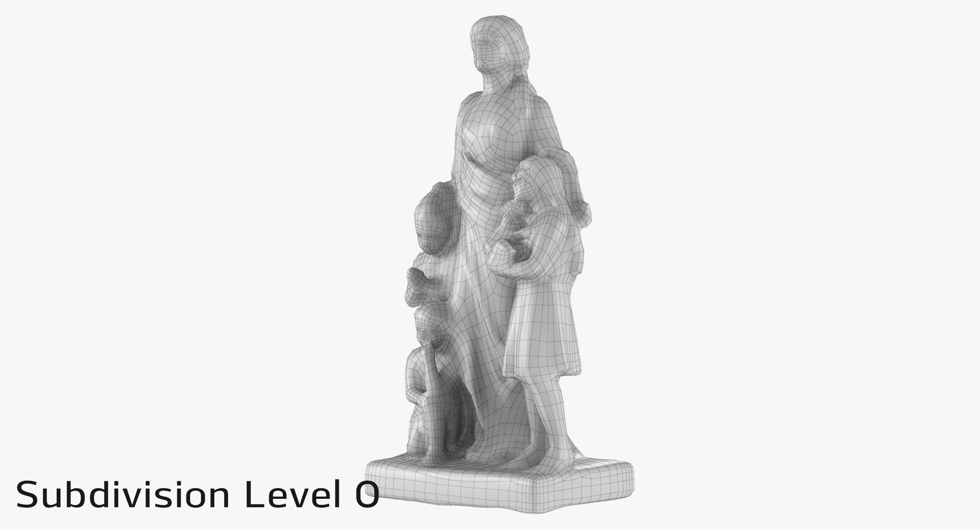 3D model woman kids statue - TurboSquid 1452321