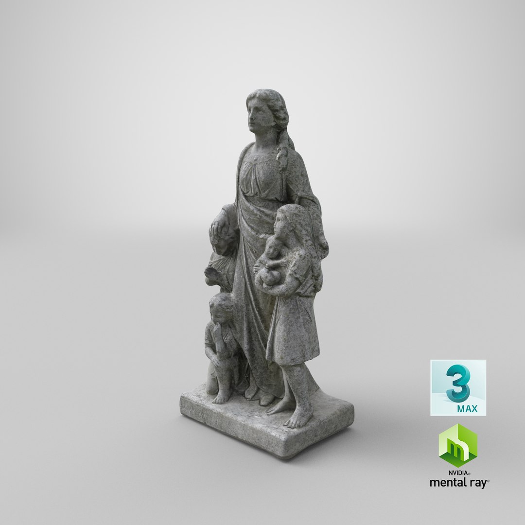 3D model woman kids statue - TurboSquid 1452321