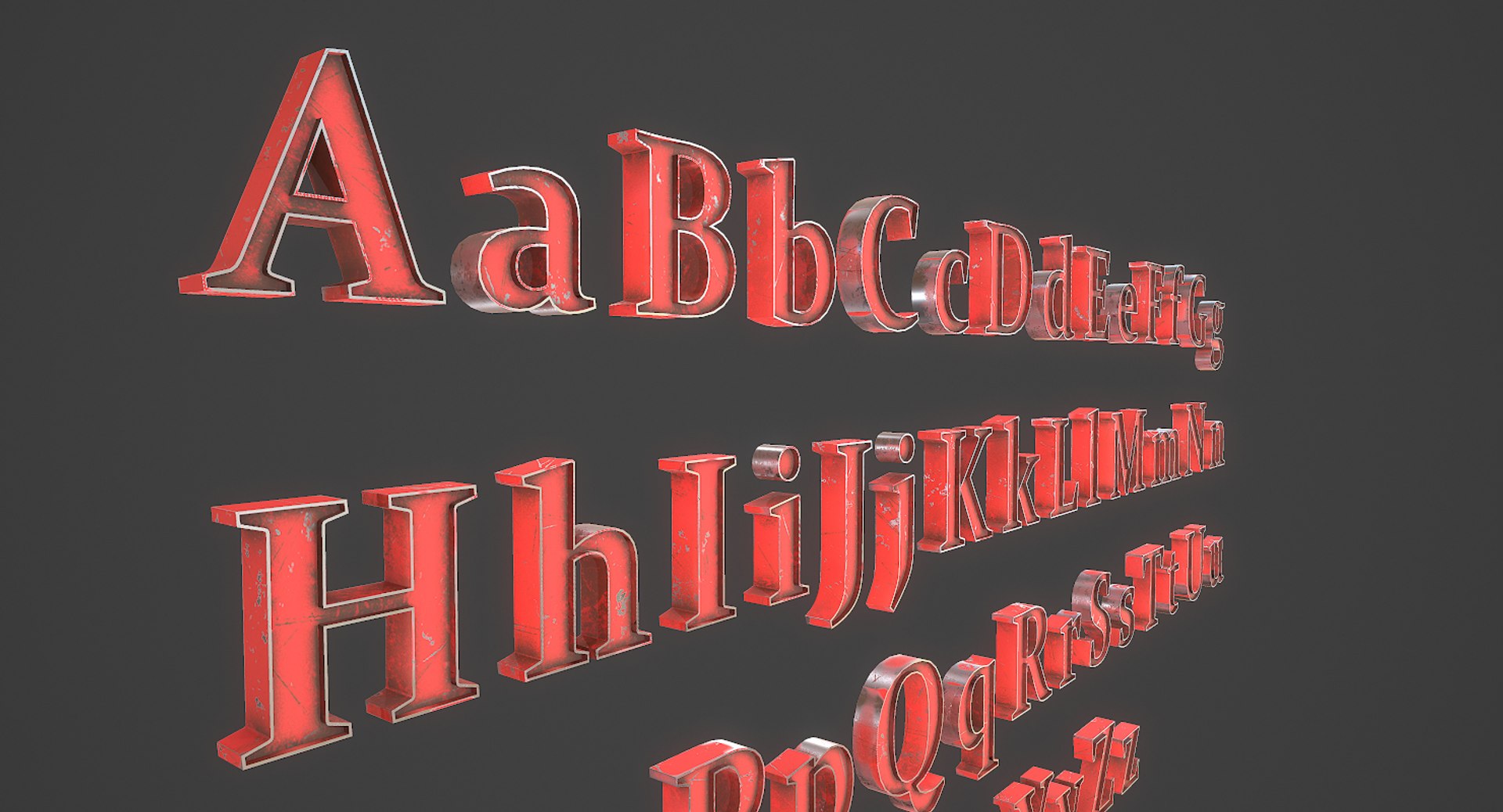 English Letters 3D - TurboSquid 1501746