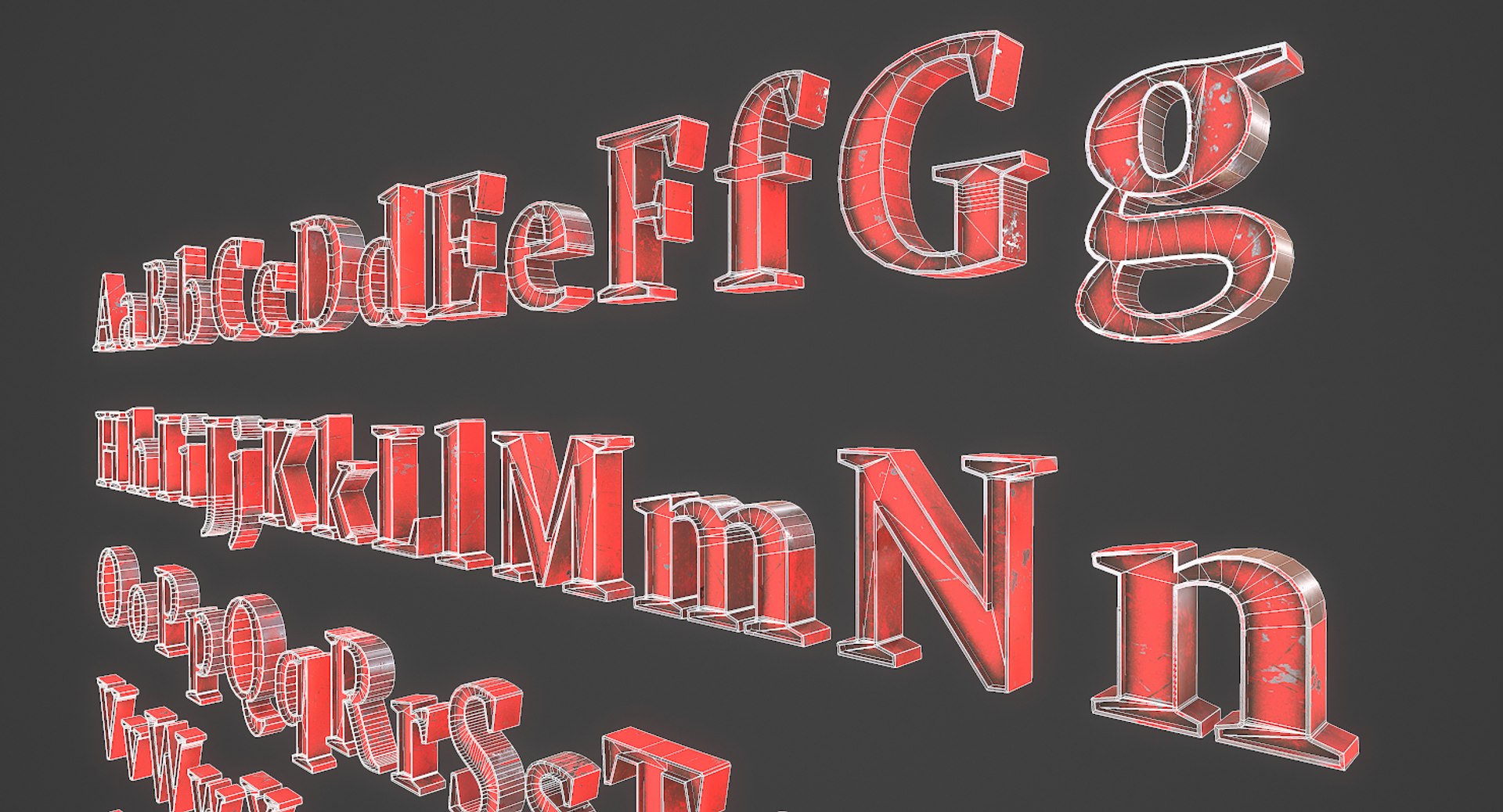 English Letters 3D - TurboSquid 1501746