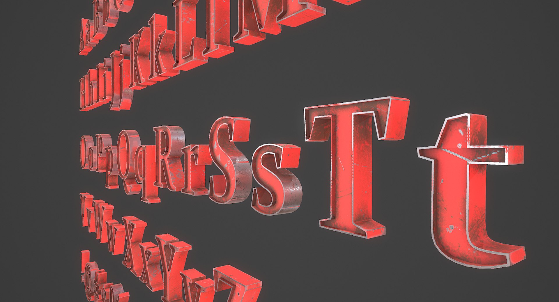English Letters 3D - TurboSquid 1501746