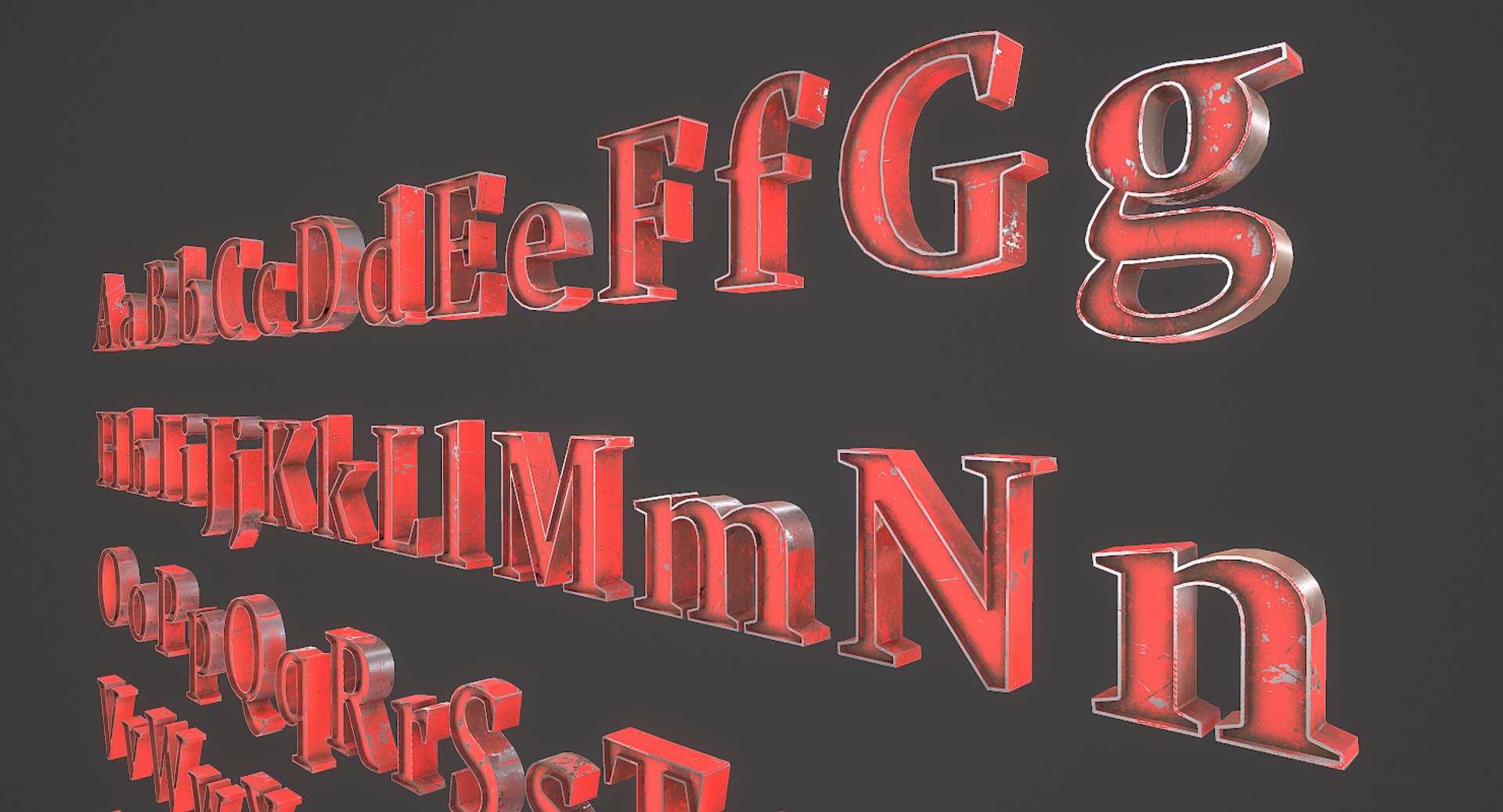 English Letters 3D - TurboSquid 1501746