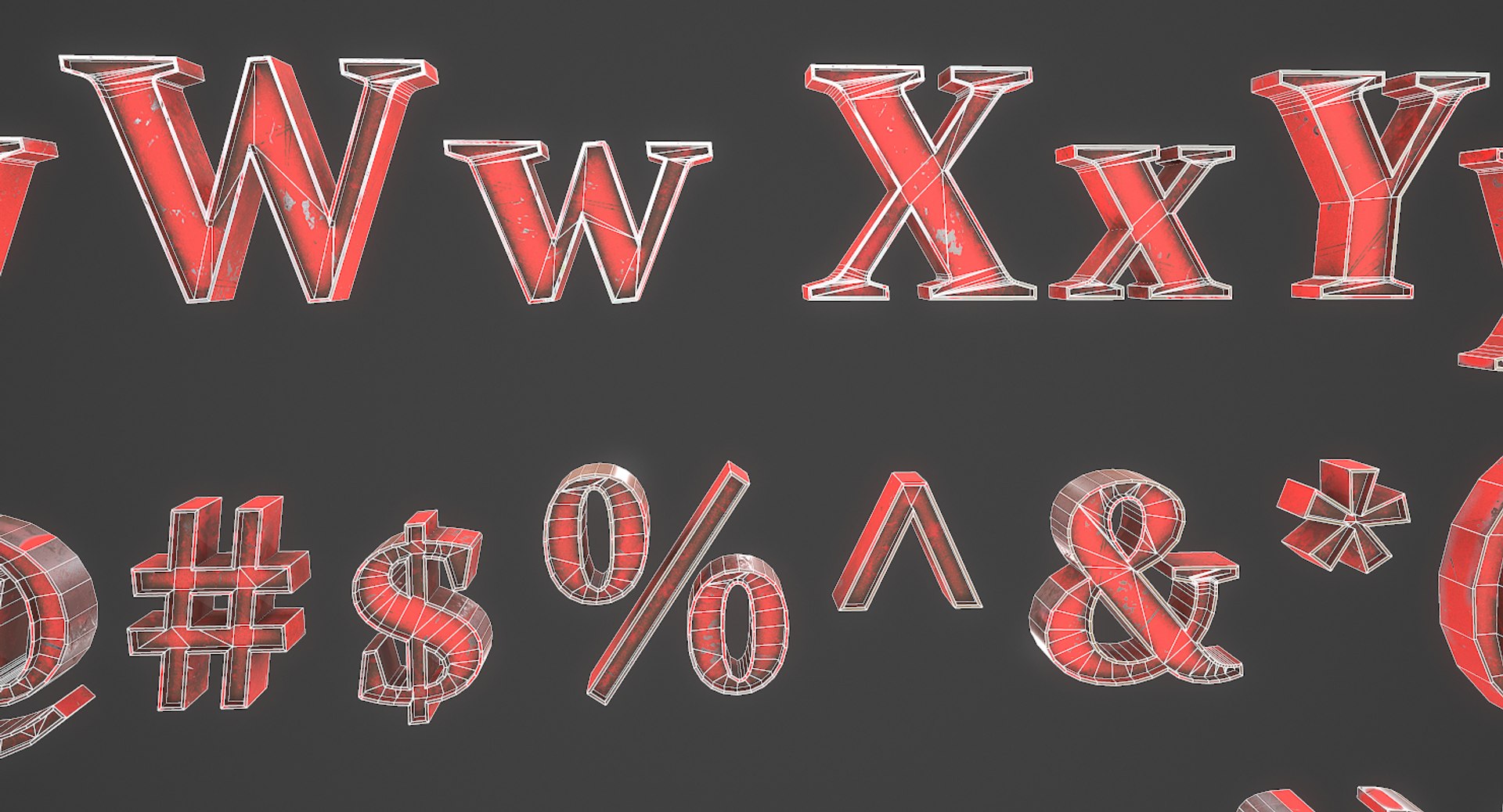 English Letters 3D - TurboSquid 1501746