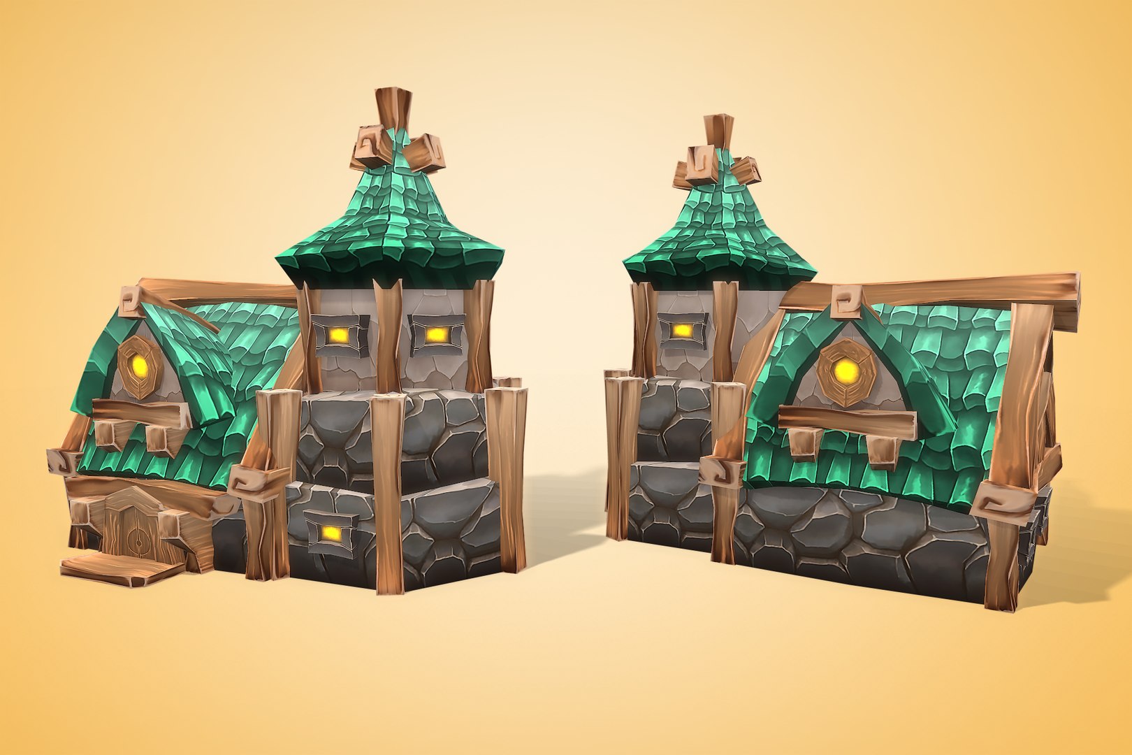 3D Dwarf RTS Fantasy Buildings - TurboSquid 1795616