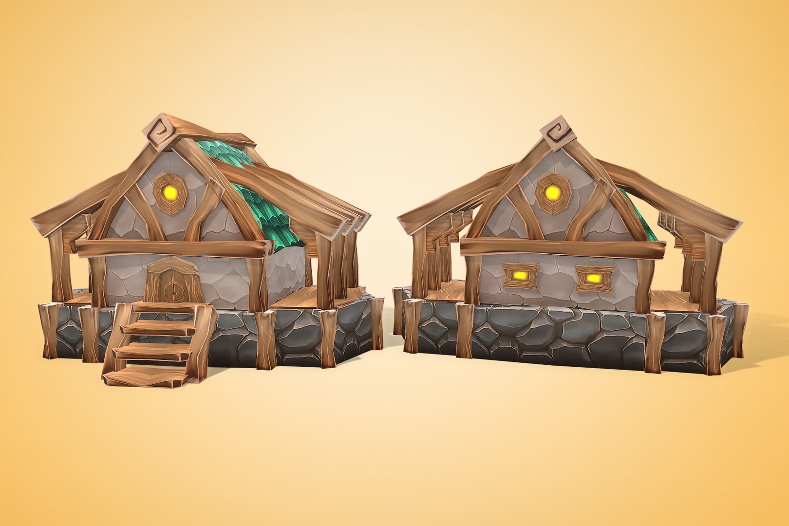 3D Dwarf RTS Fantasy Buildings - TurboSquid 1795616