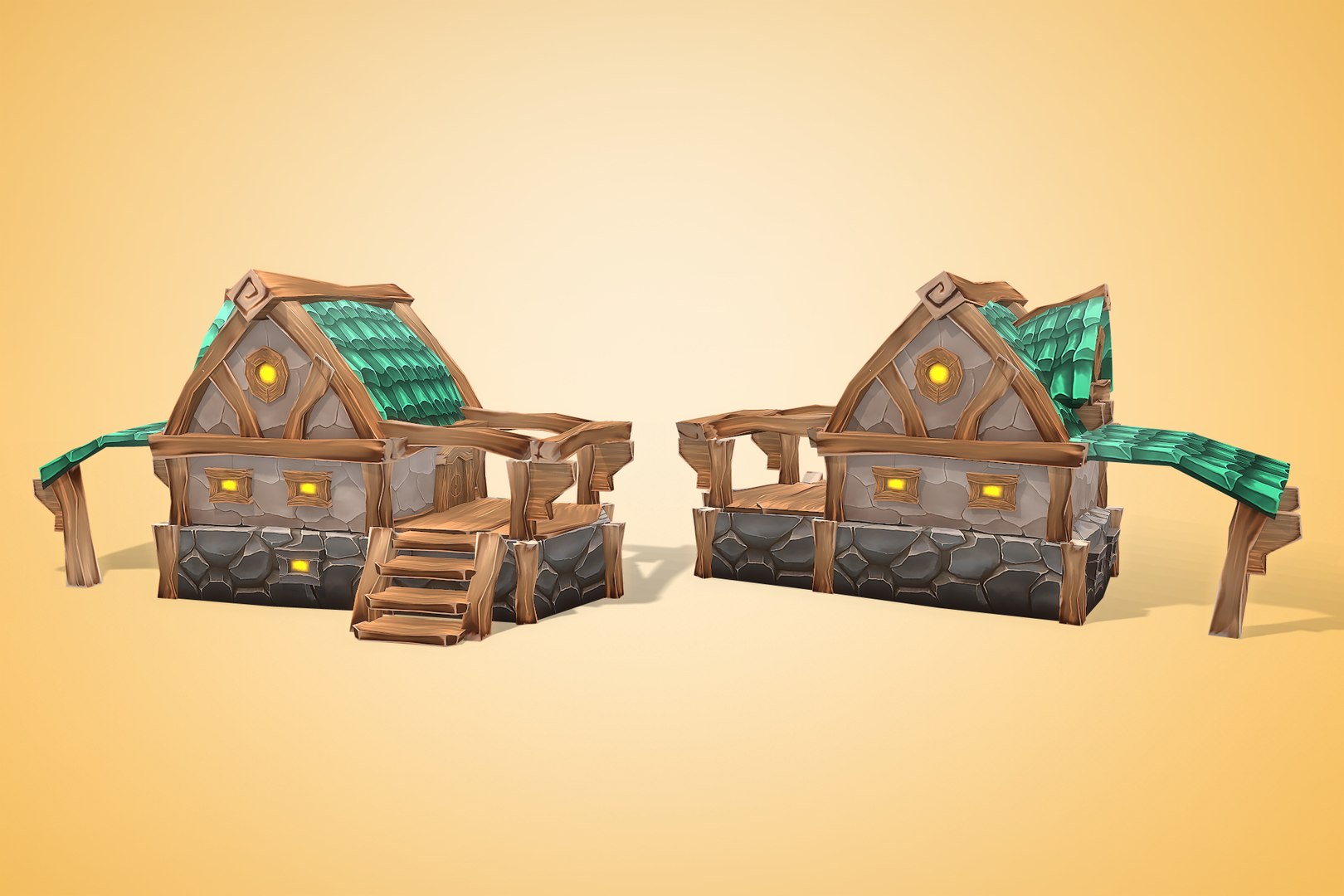 3D Dwarf RTS Fantasy Buildings - TurboSquid 1795616