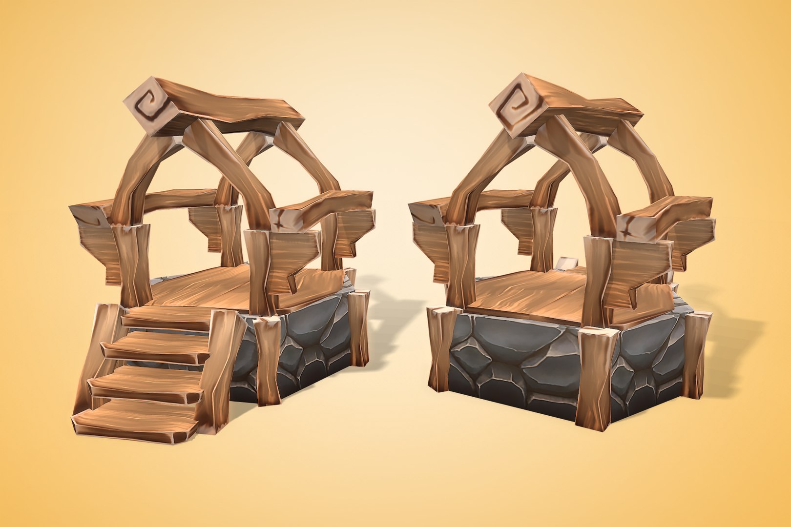 3D Dwarf RTS Fantasy Buildings - TurboSquid 1795616