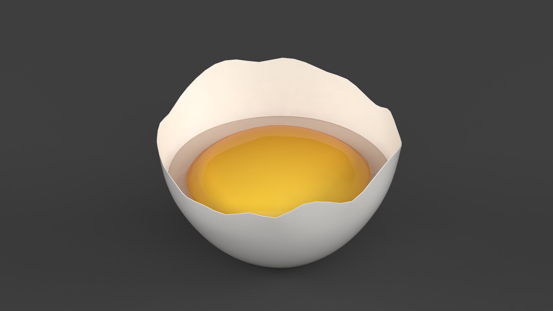 3D Model Broken White Egg - TurboSquid 1946355