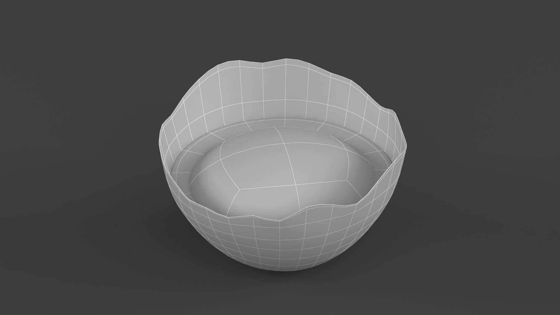 3D Model Broken White Egg - TurboSquid 1946355