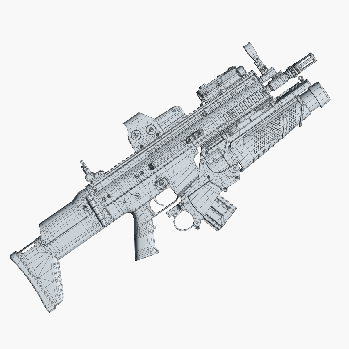 3ds combat assault rifle fn scar