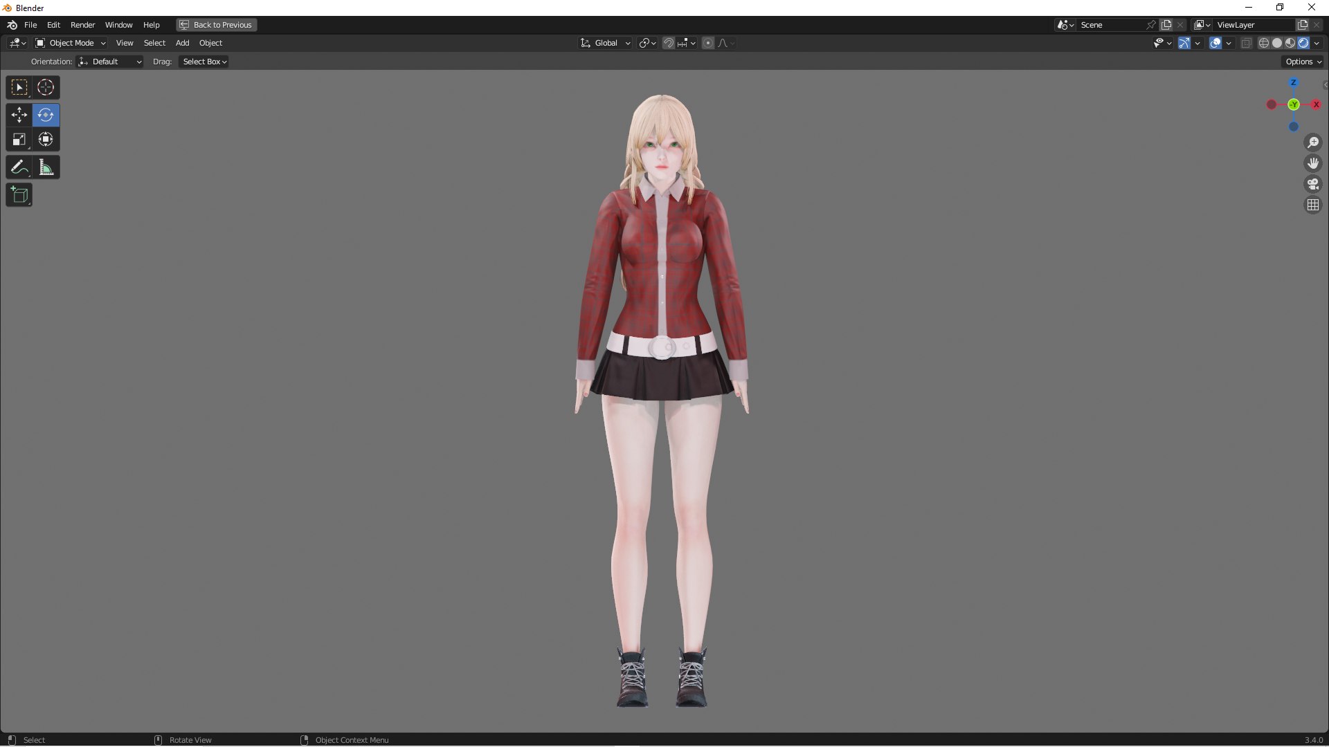 3D Casual Clothing 0002 - UE5 - Unity - Blender - Animated - Realistic Female Character ...