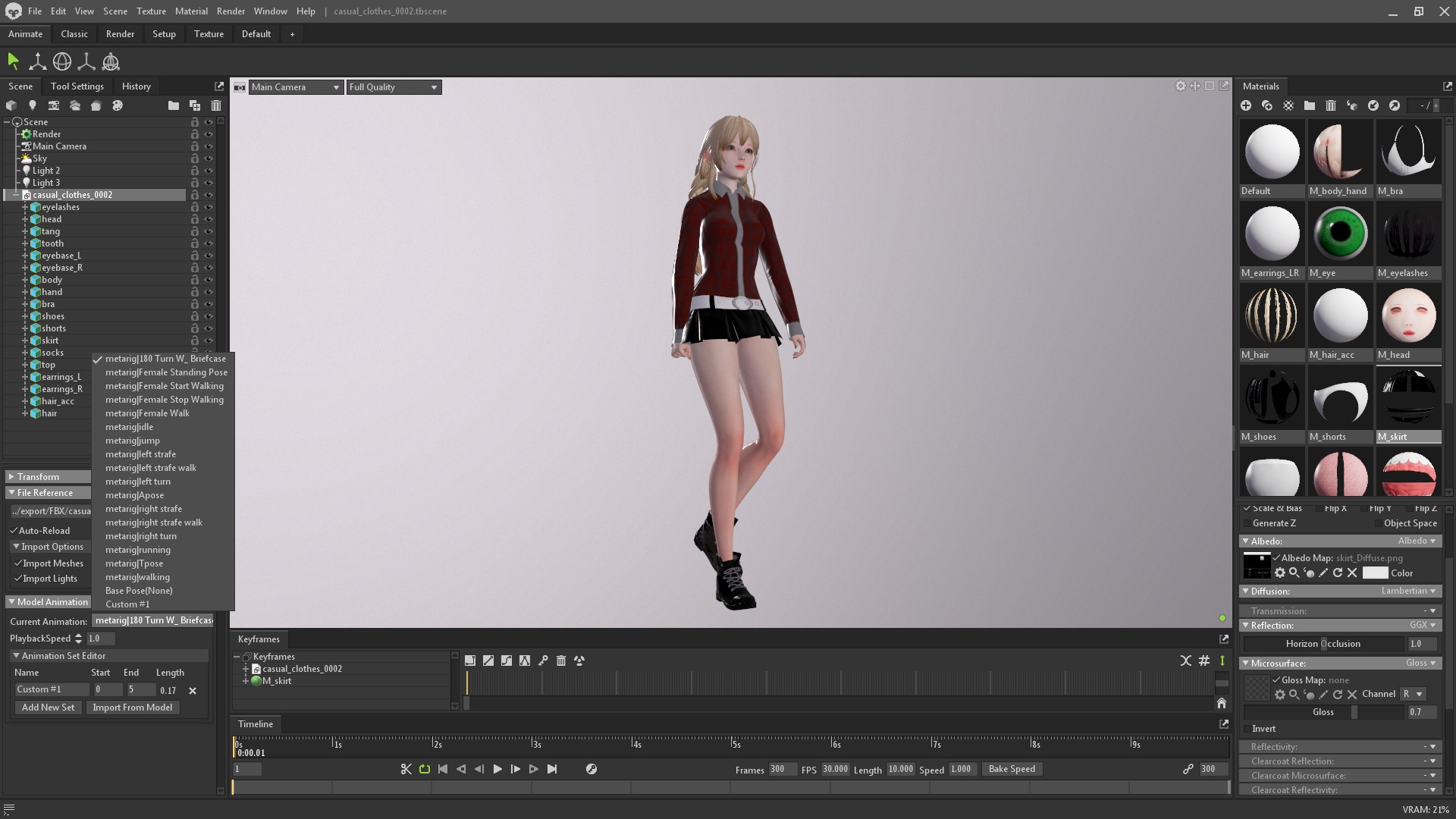 3D Casual Clothing 0002 - UE5 - Unity - Blender - Animated - Realistic Female Character ...