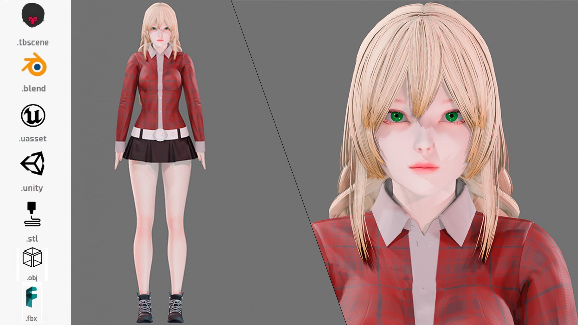 3D Casual Clothing 0002 - UE5 - Unity - Blender - Animated - Realistic Female Character ...
