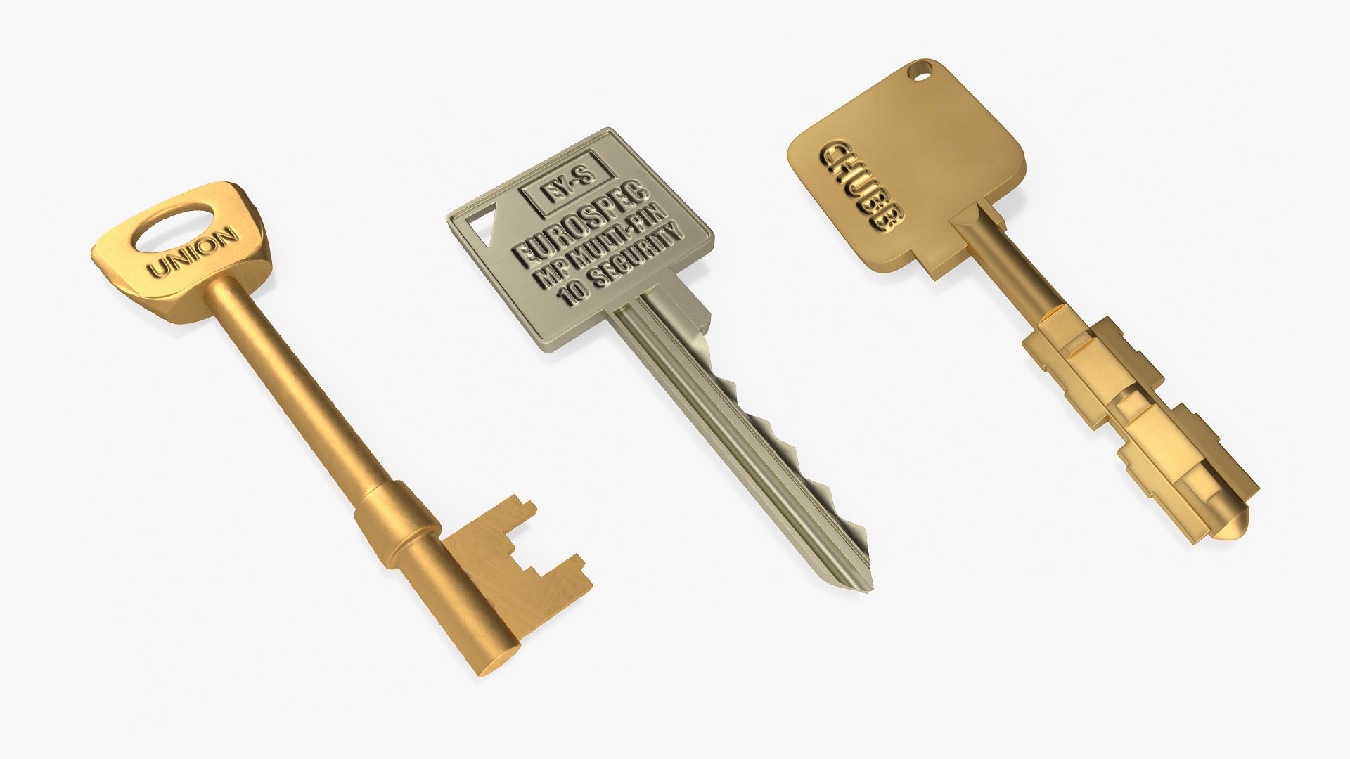 Door Lock Keys Collection 2 3D Model - TurboSquid 2238391