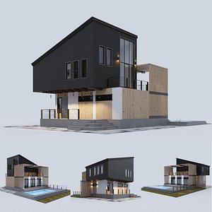 3D model two-storey residential building large - TurboSquid 1344157