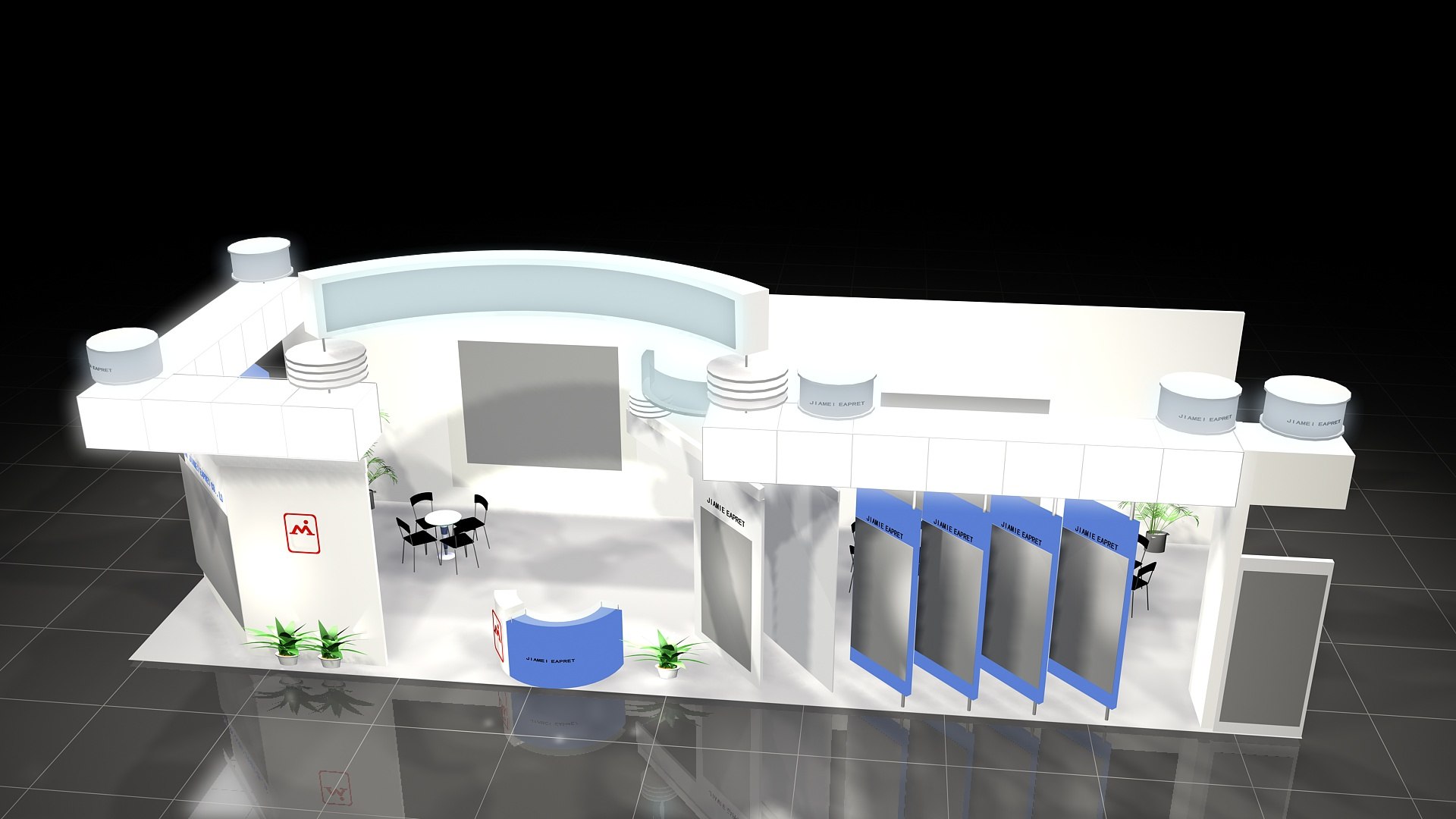 3D model 3 Side open stand - TurboSquid 1995299