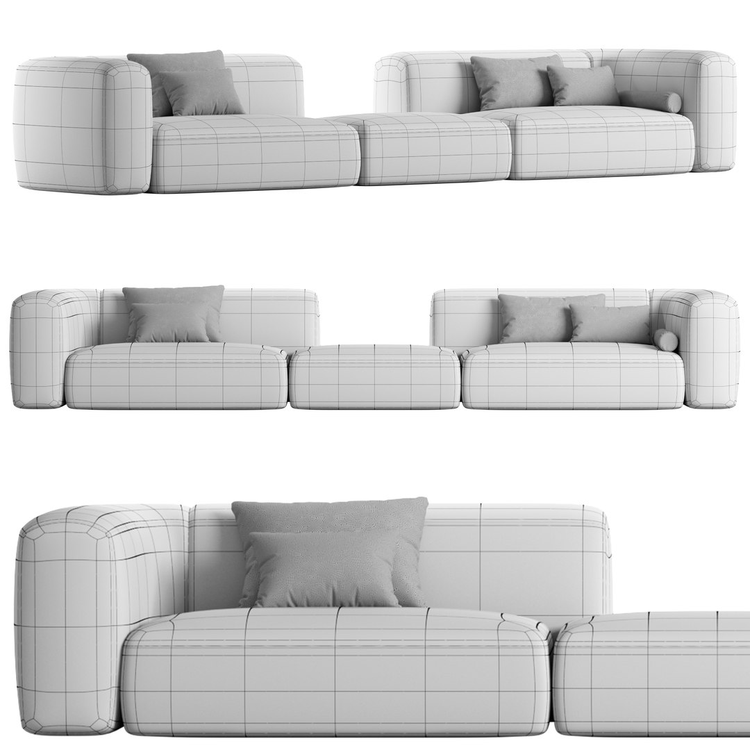 Clara Sofa Baxter 3D Model - TurboSquid 2111383