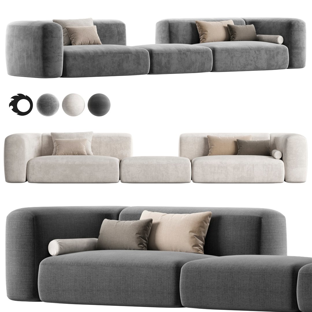 Clara Sofa Baxter 3D Model - TurboSquid 2111383