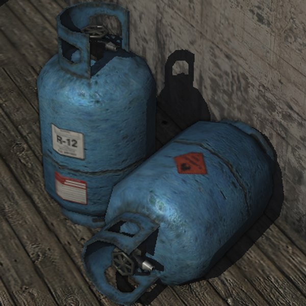 3d gas cylinder prop