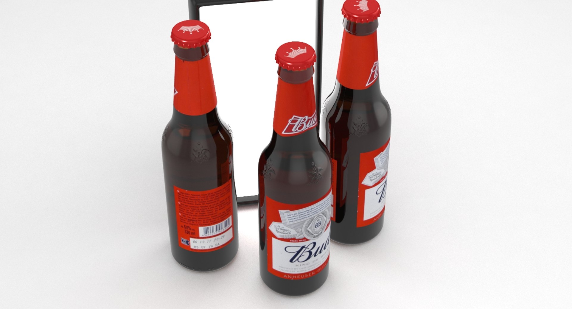 3D Model Beer Budweiser Bud - TurboSquid 1224851