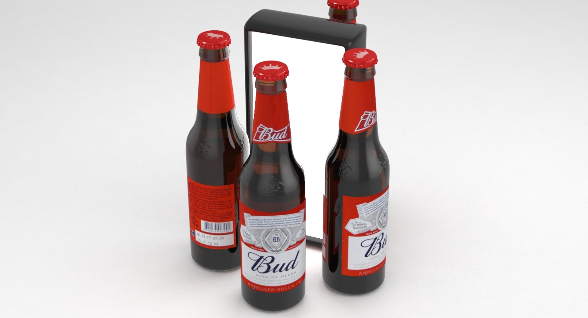 3D Model Beer Budweiser Bud - TurboSquid 1224851