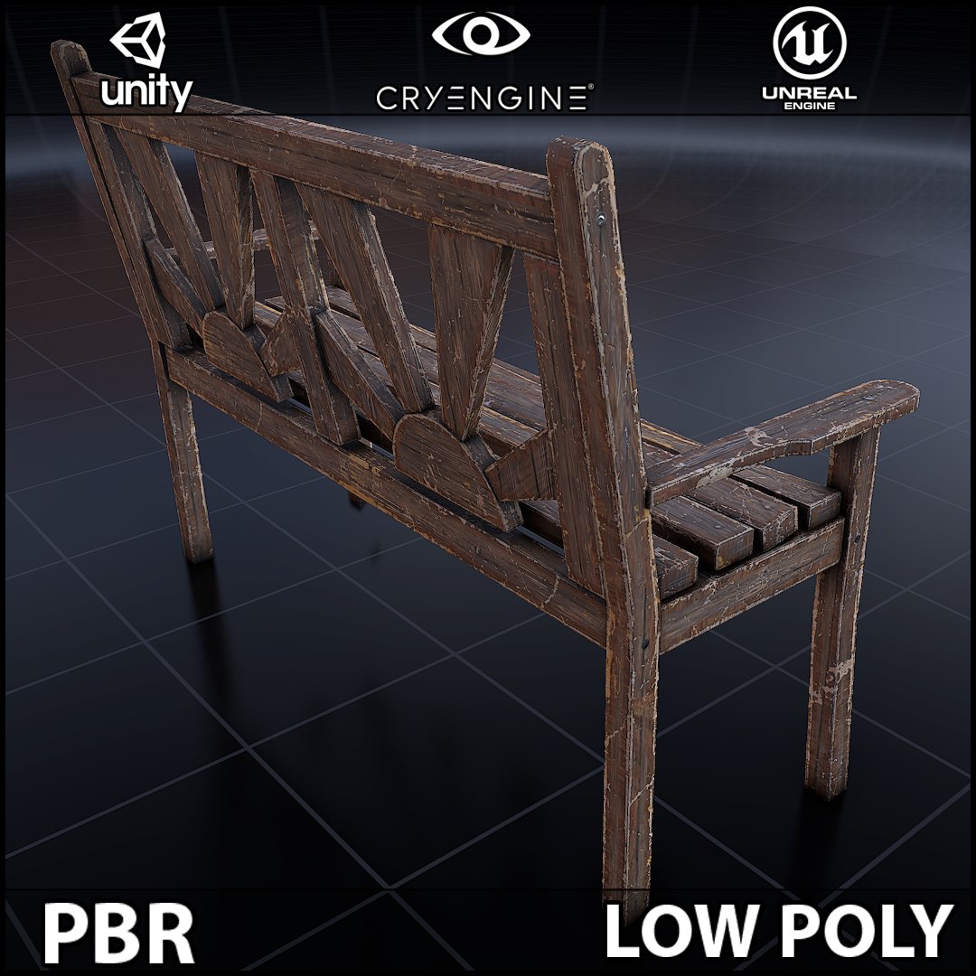 Old bench 3D model - TurboSquid 1173182
