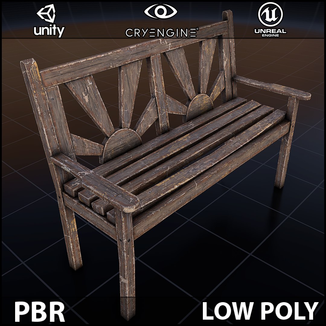 Old bench 3D model - TurboSquid 1173182
