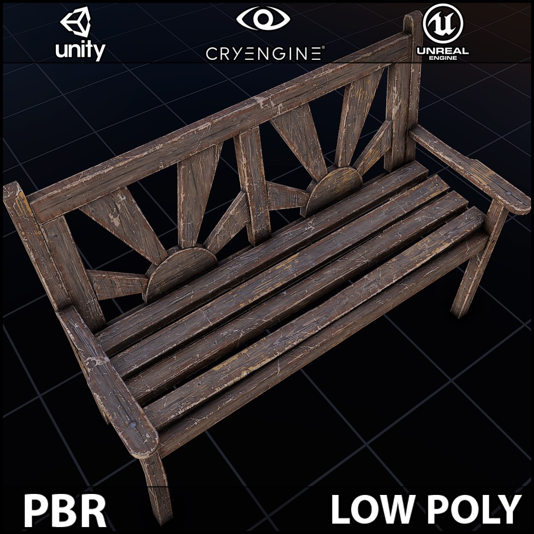 Old bench 3D model - TurboSquid 1173182