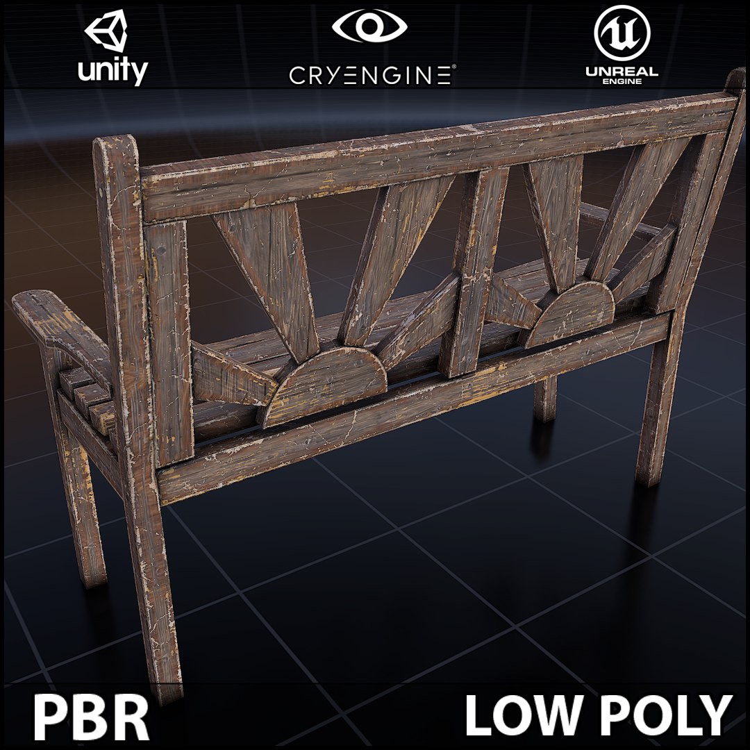 Old bench 3D model - TurboSquid 1173182