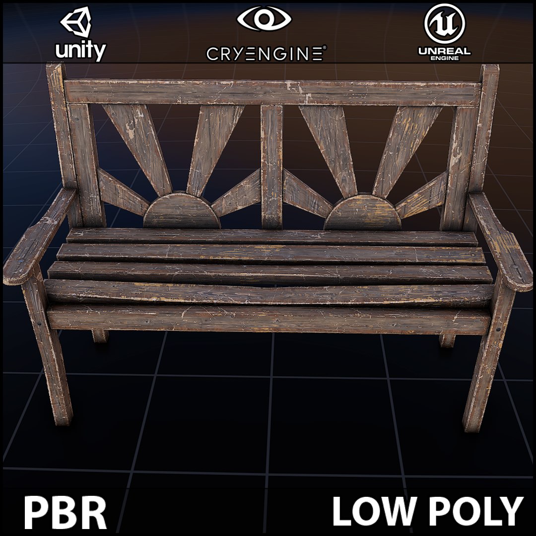 Old bench 3D model - TurboSquid 1173182