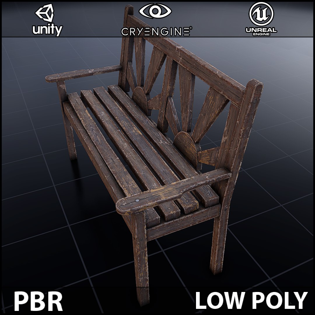 Old bench 3D model - TurboSquid 1173182