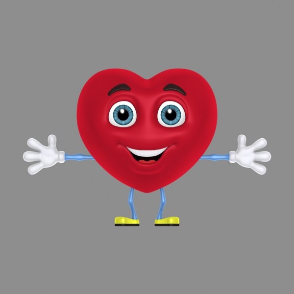 cool cartoon heart max