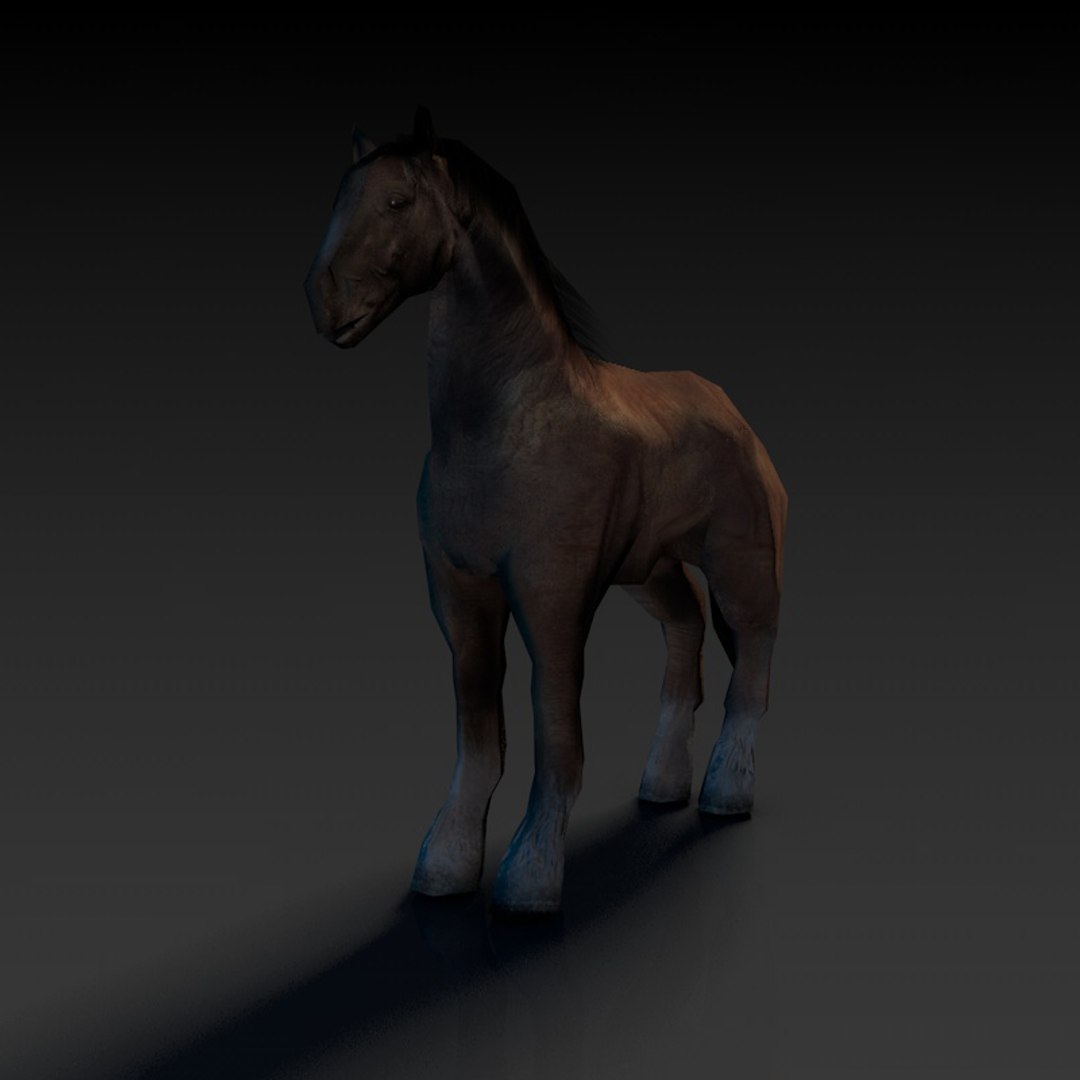3d Model Horse Draft