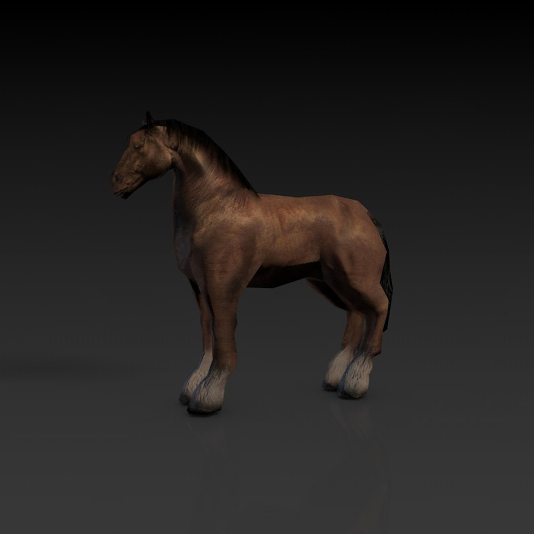 3d Model Horse Draft