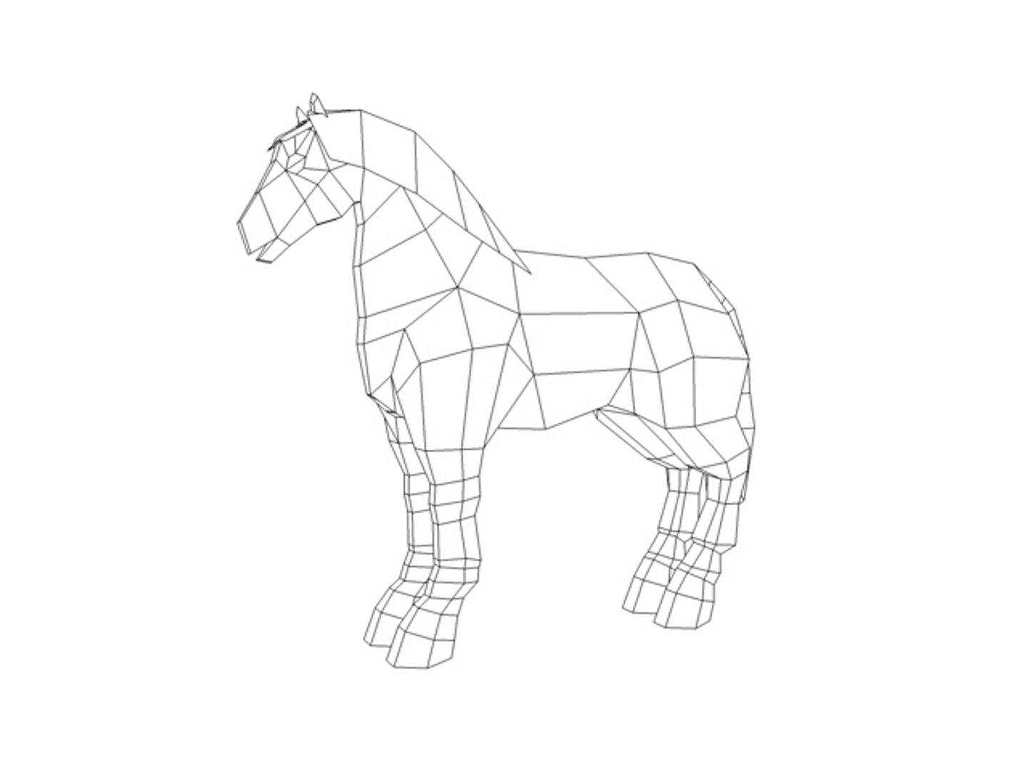 3d Model Horse Draft