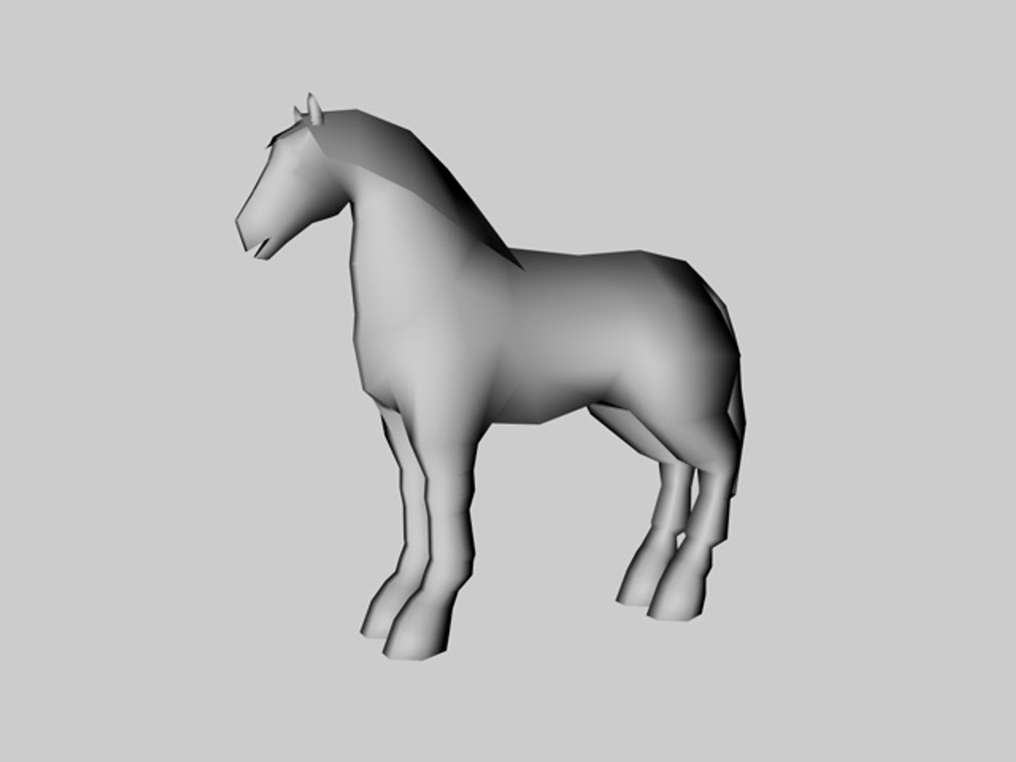 3d Model Horse Draft