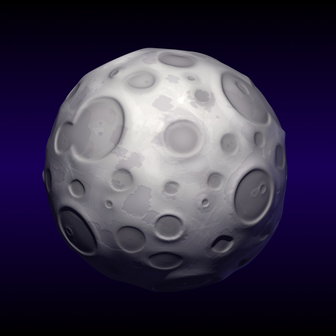 3ds max cartoon moon
